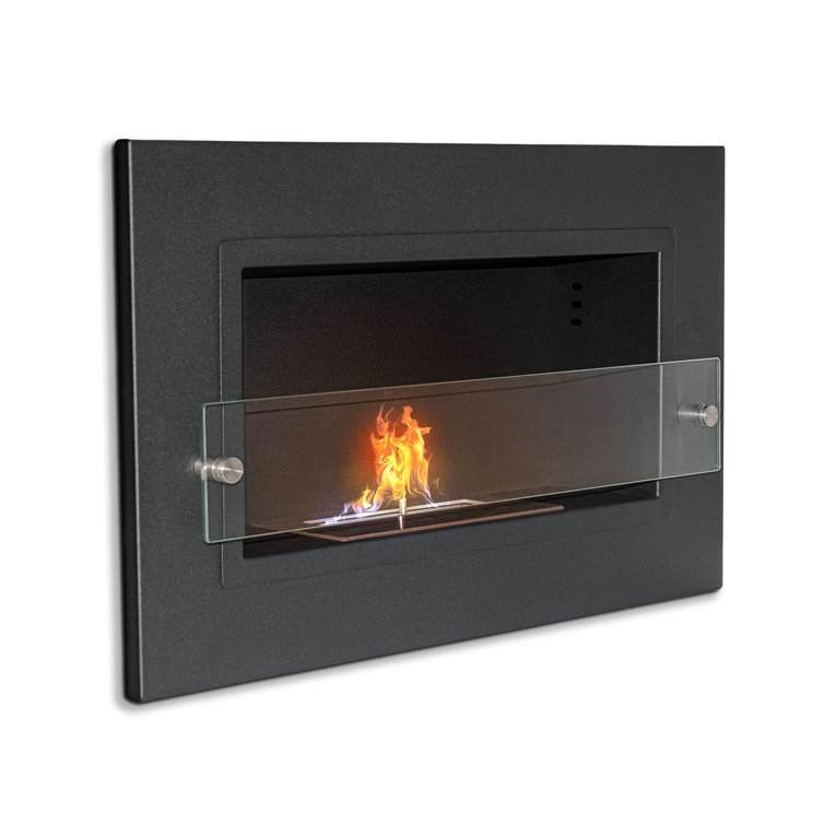 Symple Stuff Hanzhe 64Cm W Surface Wall Mounted Bio Ethanol Fire | Wayfair.co.uk